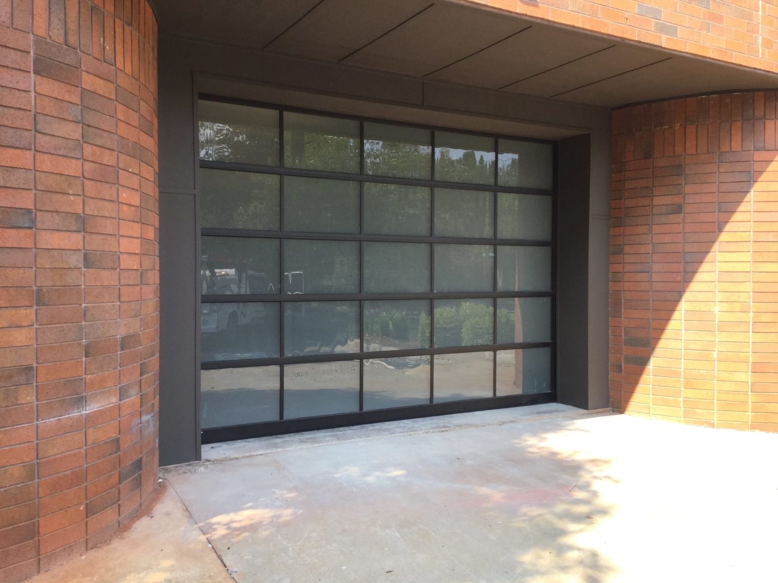 Glass Overhead Doors Installed In Office Norcross GA | Frosted Glass ...