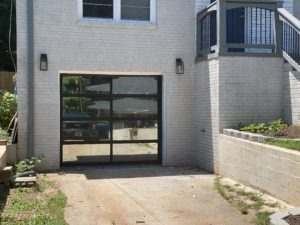 Full View Mirrored Modern Glass Garage Door Atlanta Ga Aaron Overhead
